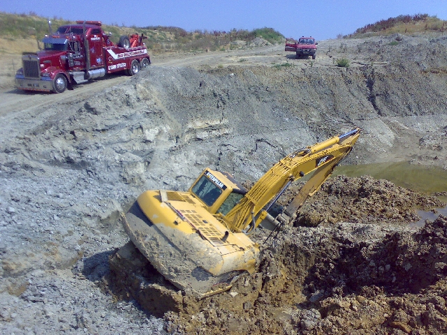 Excavators Stuck